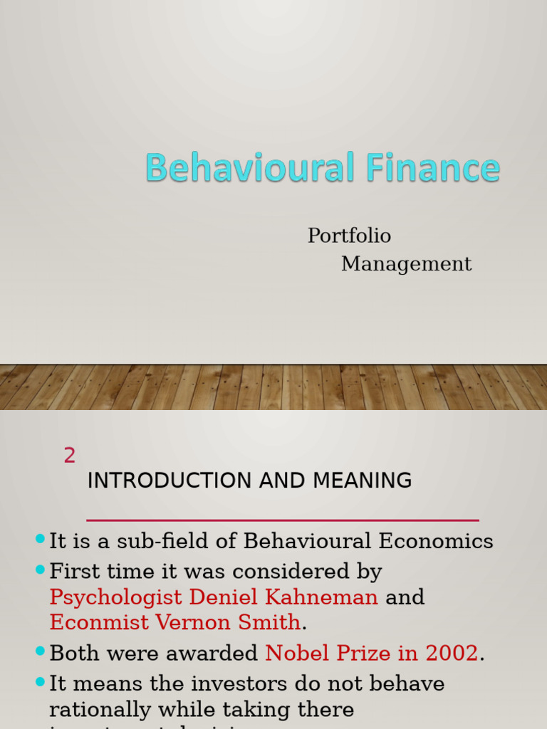 Behavioural Finance | PDF | Behavioral Economics | Psychological Concepts
