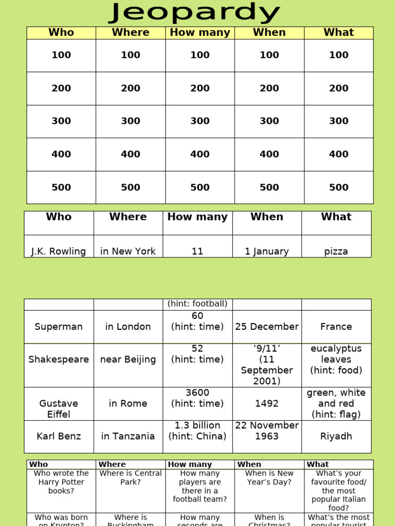 Jeopardy 3 | PDF | Harry Potter