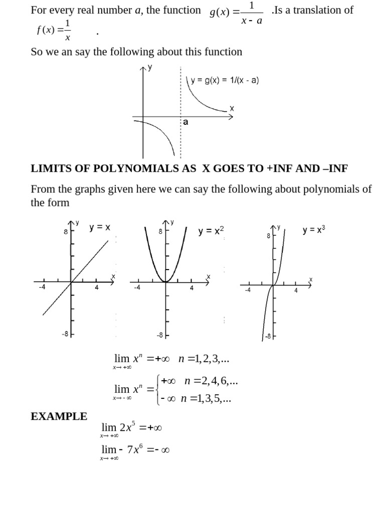 Limits of Polynomials and Rational Functions | PDF | Polynomial ...