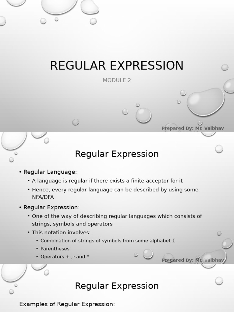 Tcs Lect 4 Regular Expression Part 1 Pdf Regular Expression Mathematical Logic