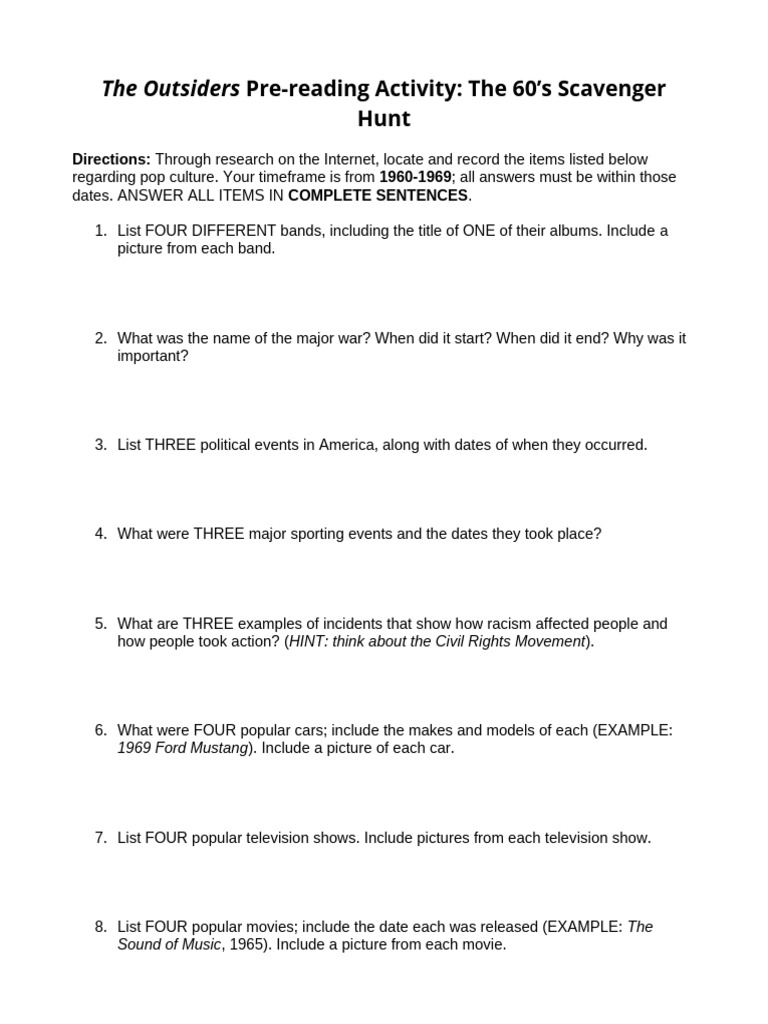 Tanvi Pentakota - Student - MartinMS - The Outsiders Scavenger Hunt ...