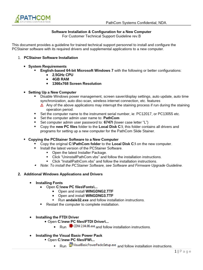 SW Installation Guideline For A New PC | PDF | Installation (Computer ...