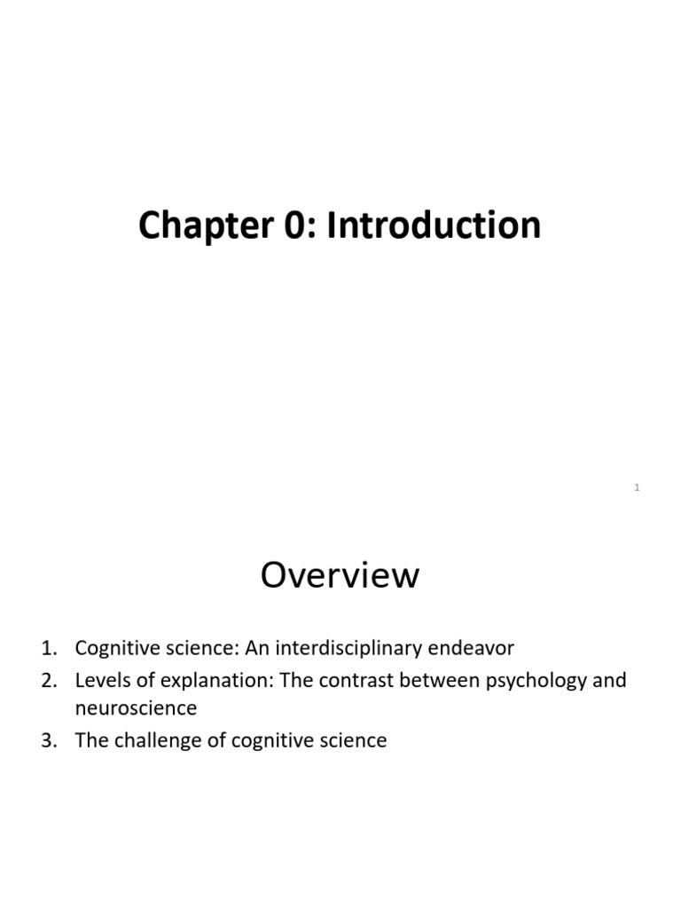 L1 - Chapter0 | PDF | Cognitive Science | Mind