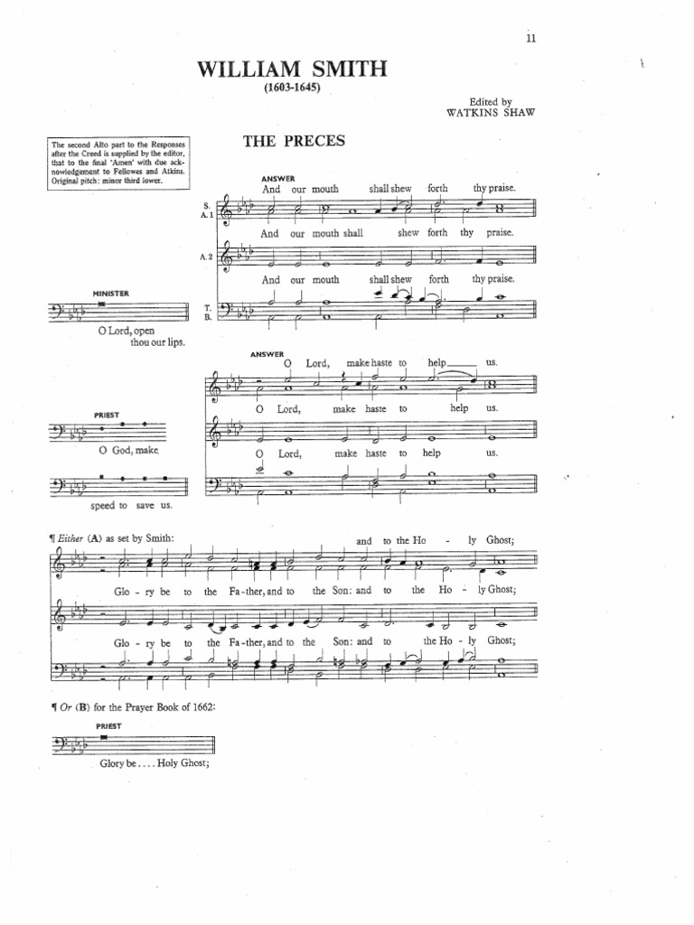Smith - Preces and Responses (5 Part) | PDF