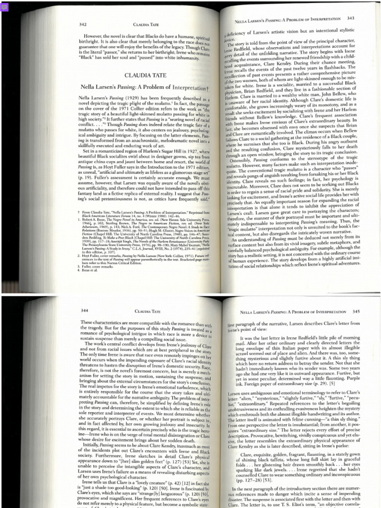 Passing, Tate | PDF
