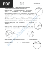 Worksheet Class 9 Circles | PDF