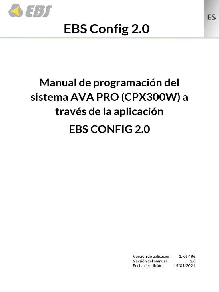 Manual EBS Config 2.0 para AVA PRO | PDF | Dirección IP | sistema de nombres de dominio