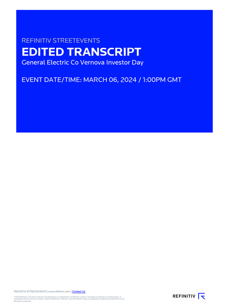 24 Investor Day Transcript Gevernova 0 | PDF | Climate Change ...