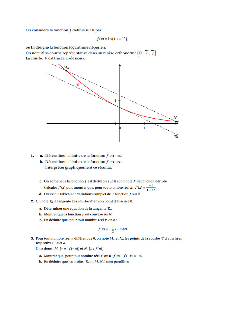 Exo Etude Fonction LN Et Exp | PDF