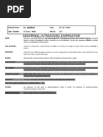 Usg Upper Abdomen Report Format | PDF