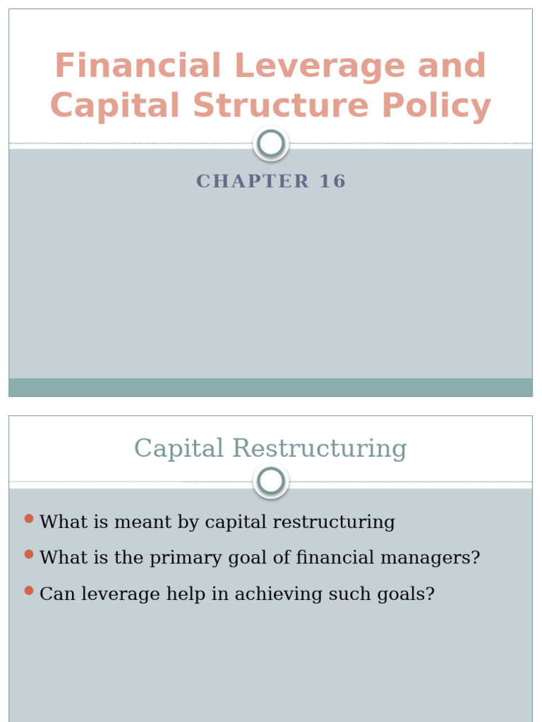 Financial Leverage and Capital Structure Insights | PDF | Capital ...