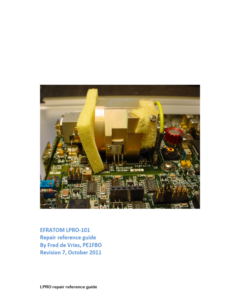 Efratom LPRO Repair Guide-Rev-7 | PDF | Resistor | Electrical ...