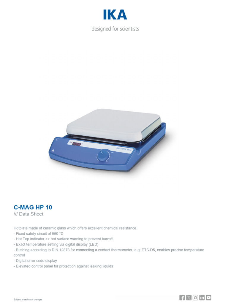 Data Sheet C-mag Hp 10 | PDF