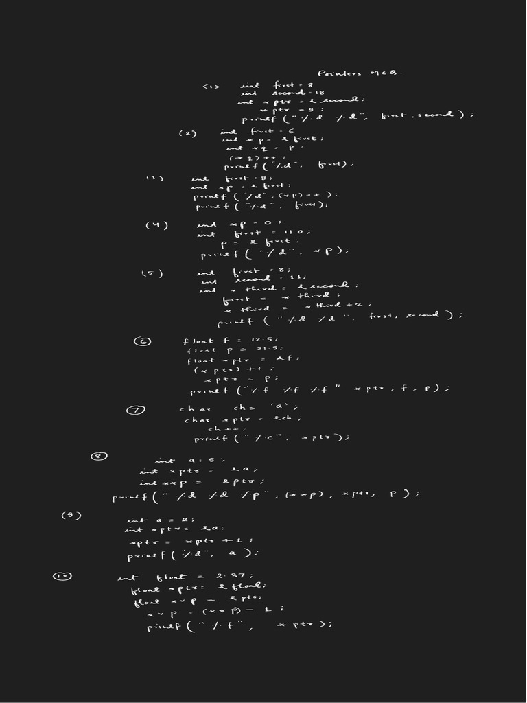 Pointers Practice Ques | PDF