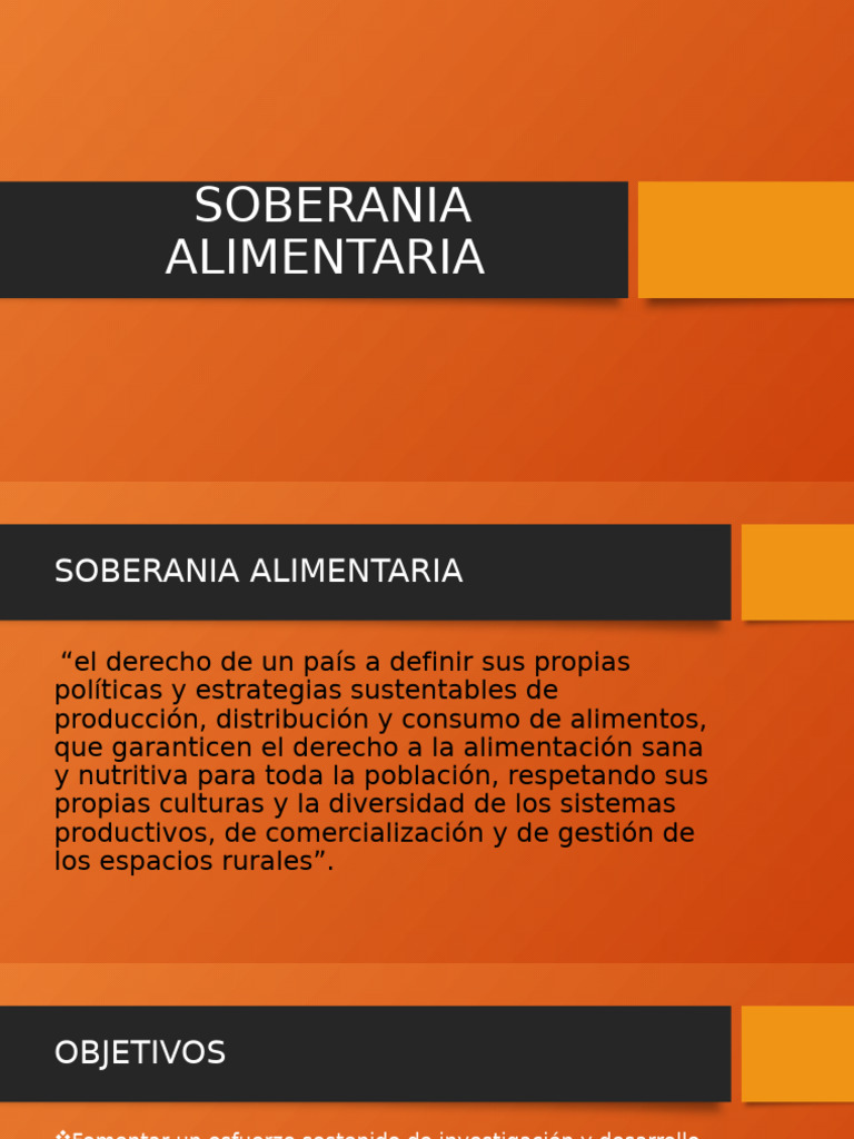 Soberania Alimentaria | PDF | Alimentos | Organización de Comida y ...