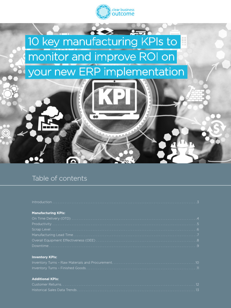 10 Key Manufacturing KPIs | PDF | Performance Indicator | Inventory