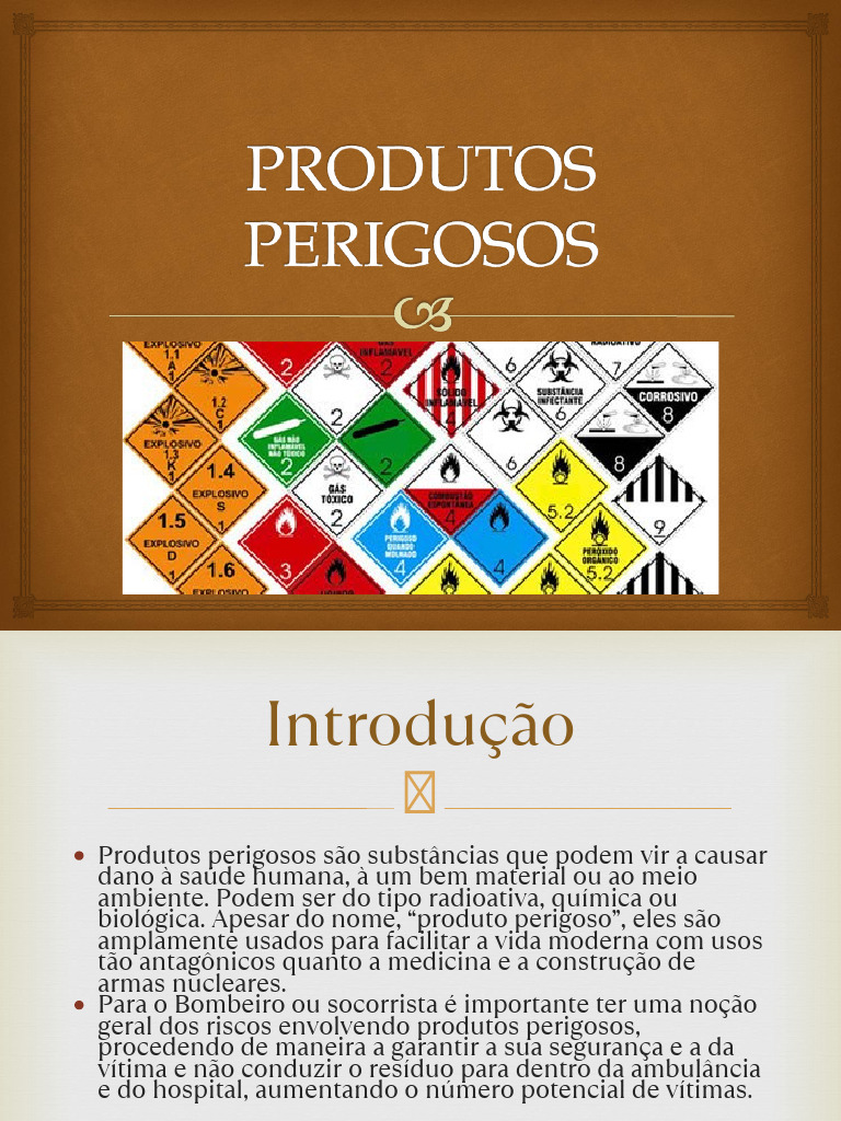 Produtos Perigosos Aula 14 Pci - PPT - 20240814 - 094332 - 0000 | PDF | Química | Combustão