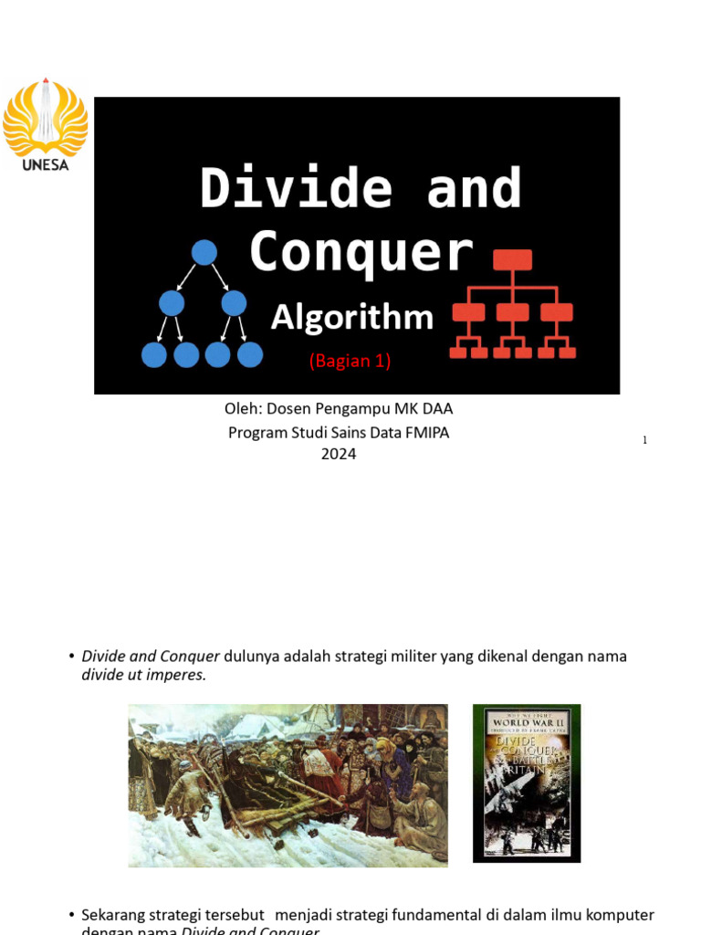 Algoritma Divide and Conquer Part-1 | PDF