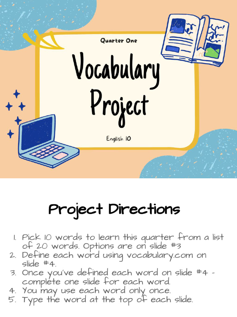 Vocabulary Project Instructions | PDF