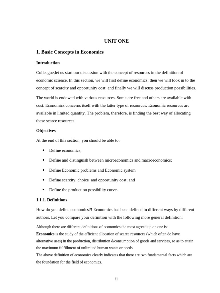 Micro Economics I Handout | PDF | Demand | Economics