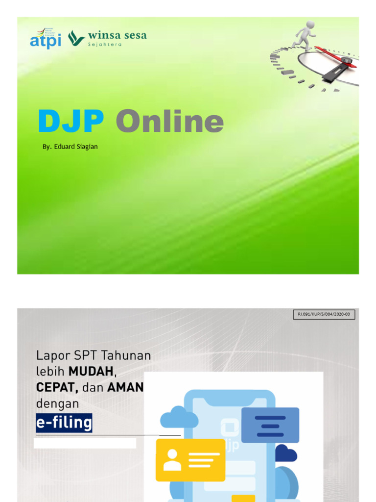 Materi DJP Online | PDF | Pengelolaan Keuangan & Uang | Bisnis