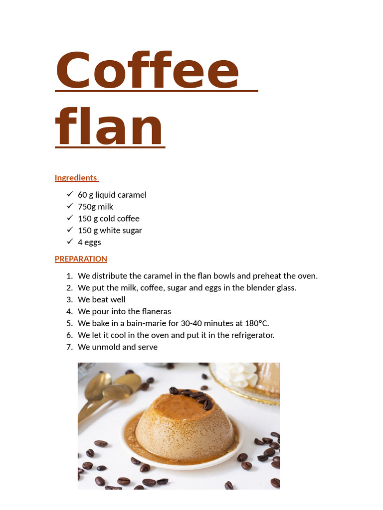 Coffee Flan | PDF