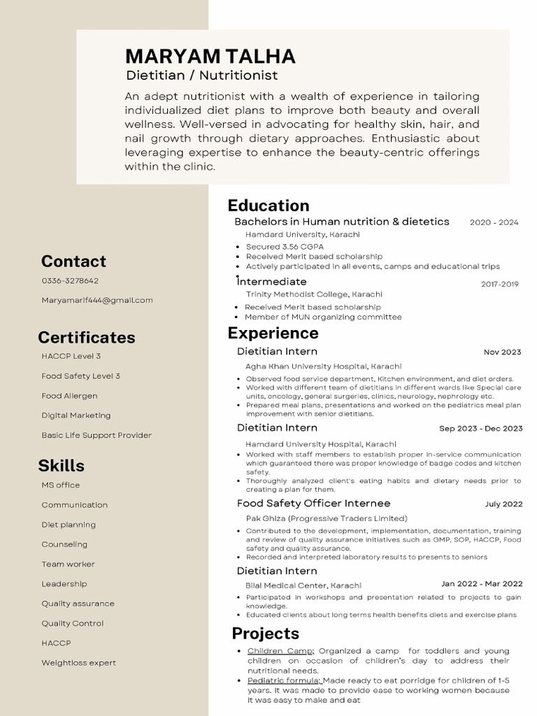 Maryam's Resume | PDF
