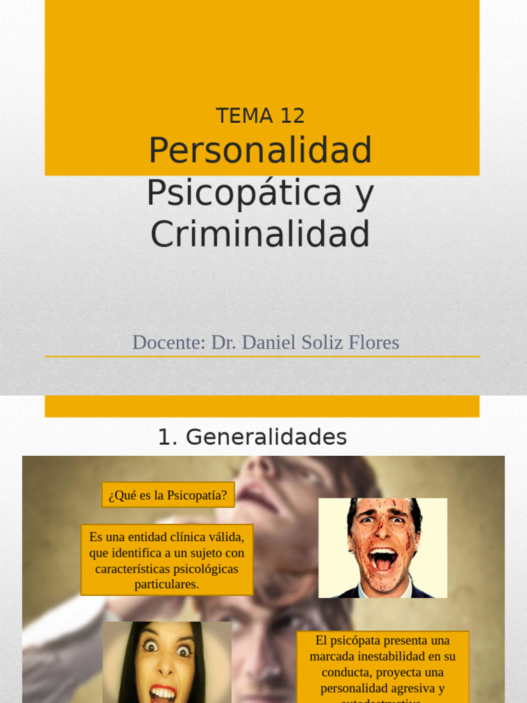 Tema 12 - Personalidad Psicopática y Criminalidad | PDF | Relaciones ...