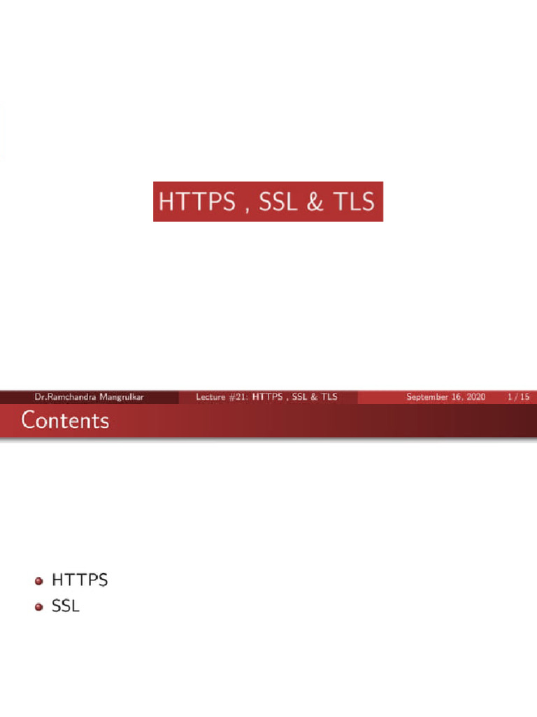 HTTPS TLS SSL | PDF