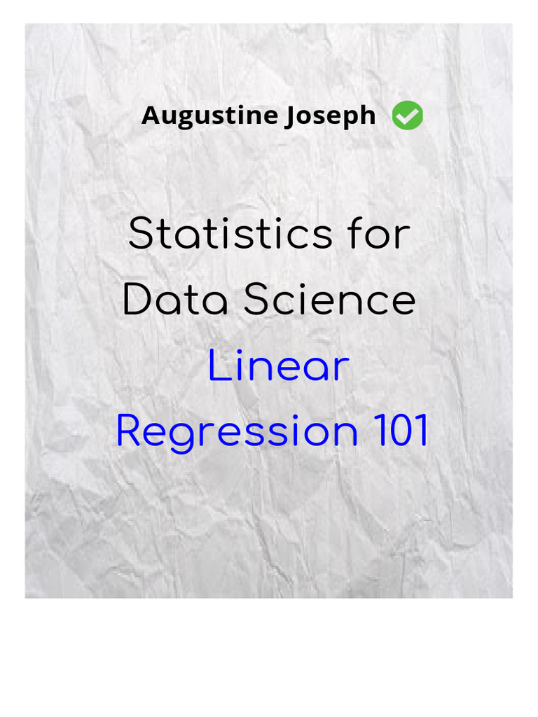 Linear Regression | PDF | Errors And Residuals | Ordinary Least Squares