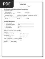 Link 4 Unit 1 Testy | PDF