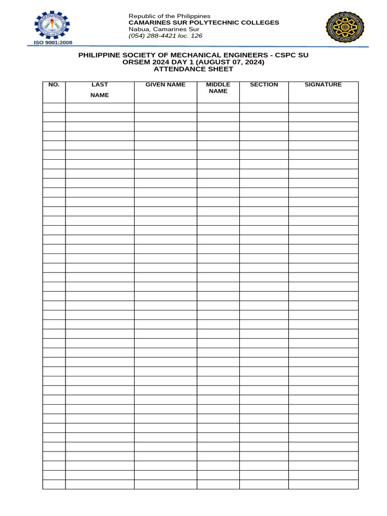 Attendance 1 | PDF