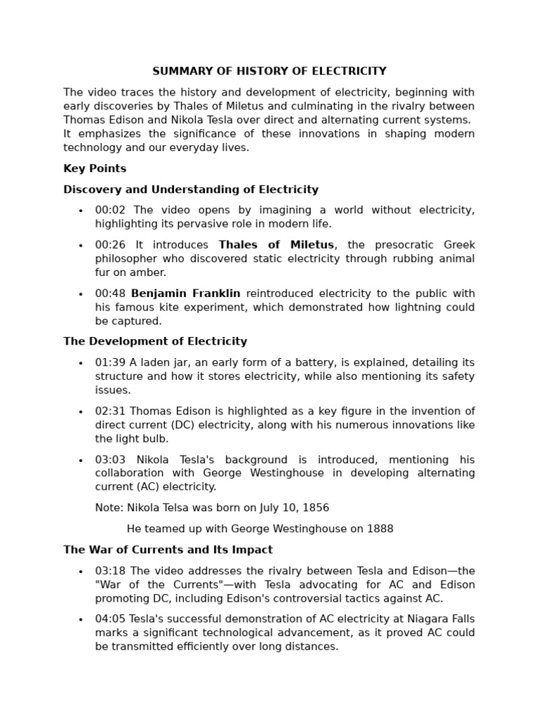 Summary-Video | PDF | Electricity | Electric Charge