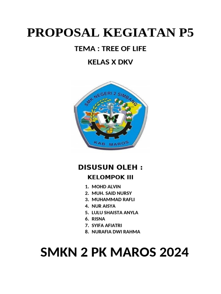 Proposal P5: Tree of Life Kelas X DKV | PDF