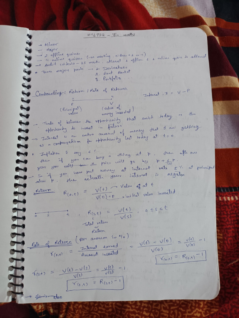 MTL732 Notes 1 | PDF