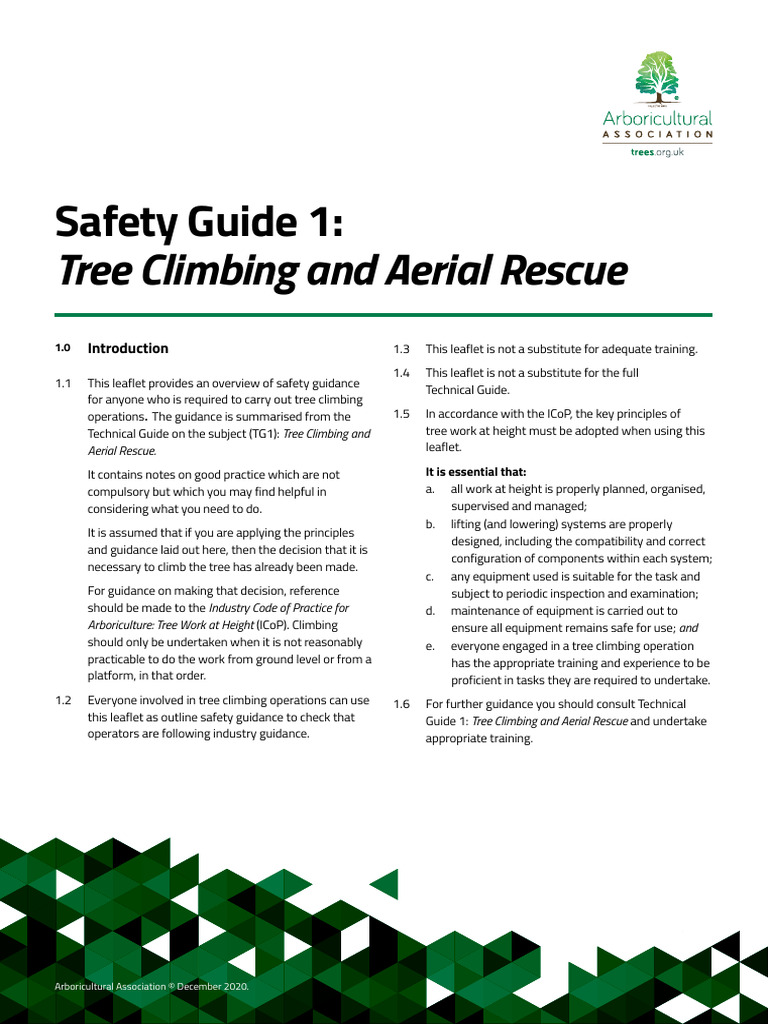 Tree Climbing Safety Guide | PDF | Risk Assessment | Rock Climbing