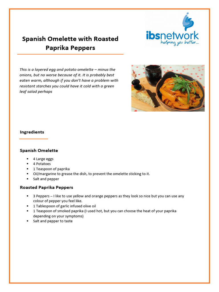 Spanish Omelette Template ALTERNAITVE | PDF | Cooking, Food & Wine