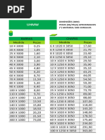 TABELA DE PESO E MEDIDAS CHAPAS E TARUGOS Tecnil | PDF | Dielétrico ...