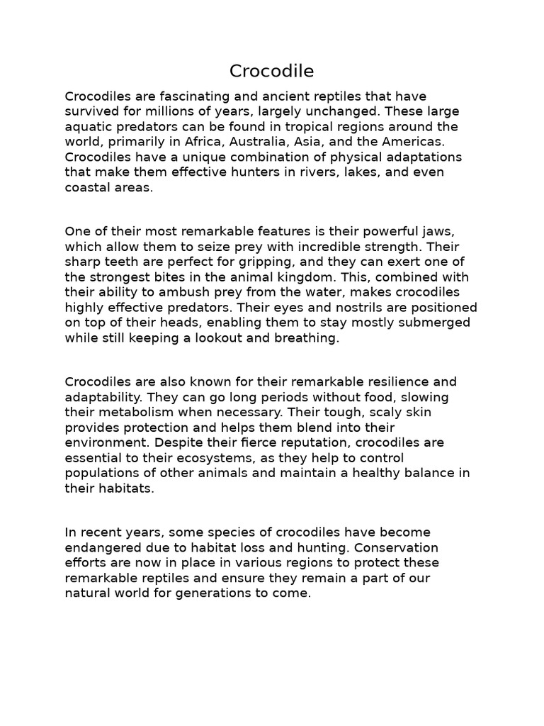 Crocodile | PDF | Home & Garden