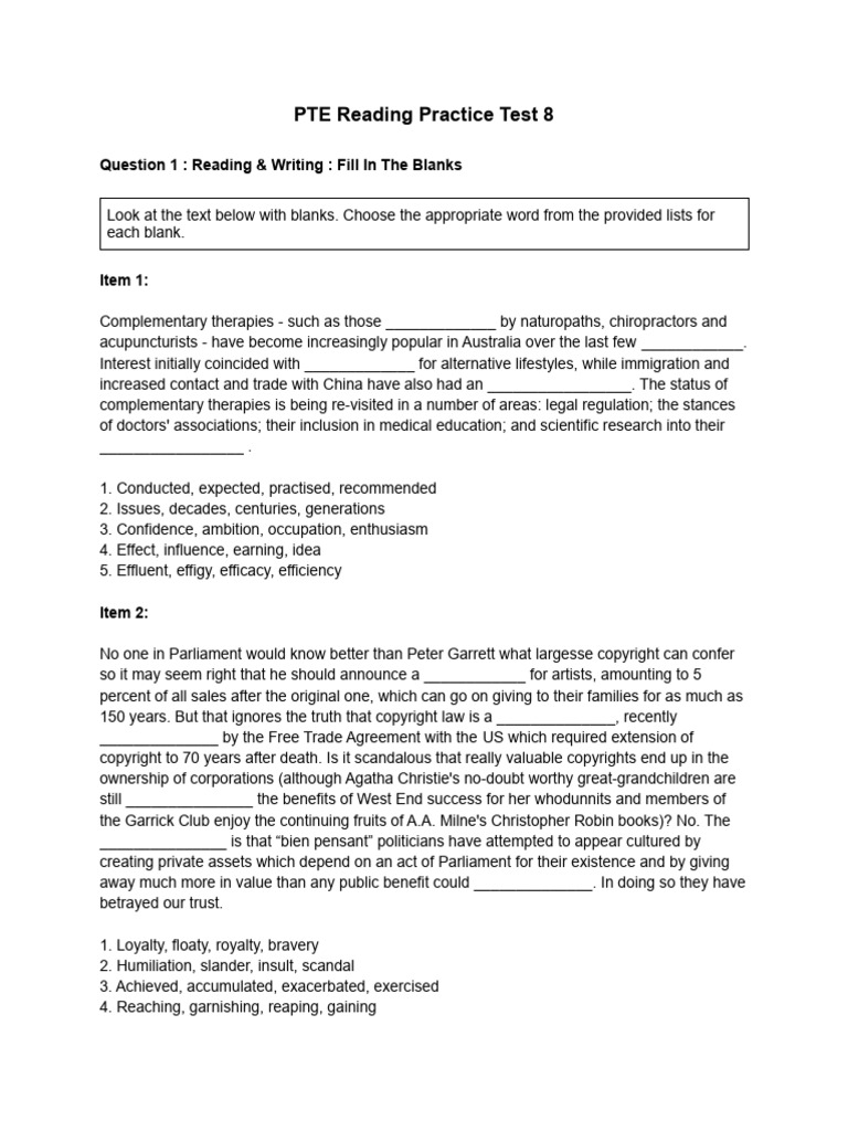 PTE Reading Practice Test 8 | PDF | Impressionism | Thomas Edison
