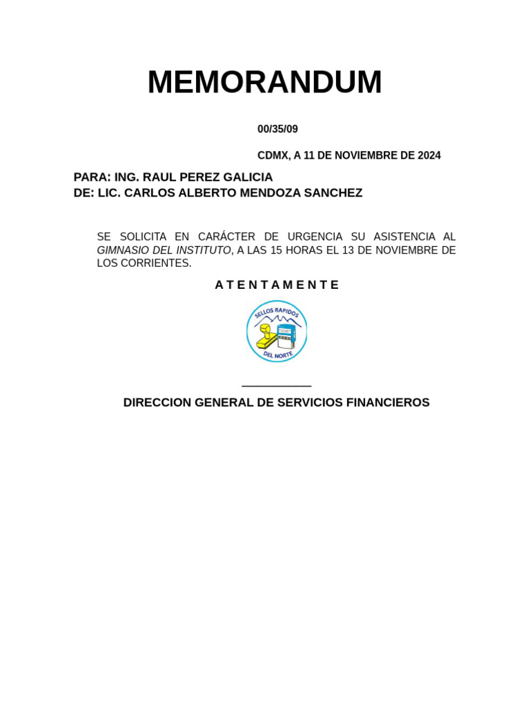 Memorandum 2 | PDF
