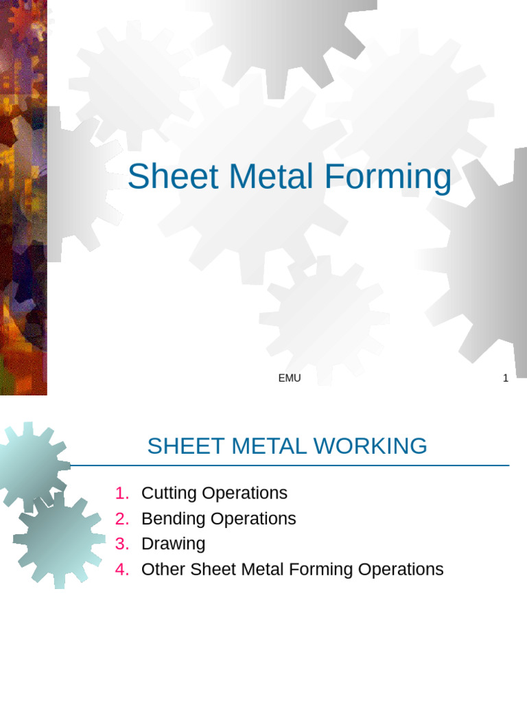 6.sheet Metal Forming | PDF | Sheet Metal | Bending