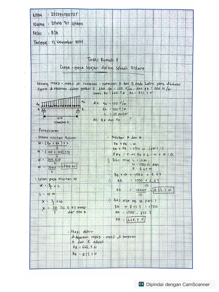 Silvia Tri Utami - R3K - Mekanika Teknik Pert. 9 | PDF