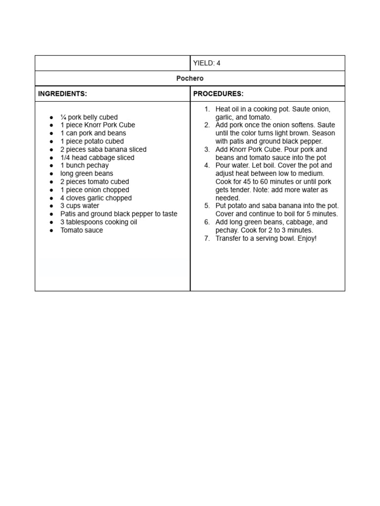 POCHERO | PDF