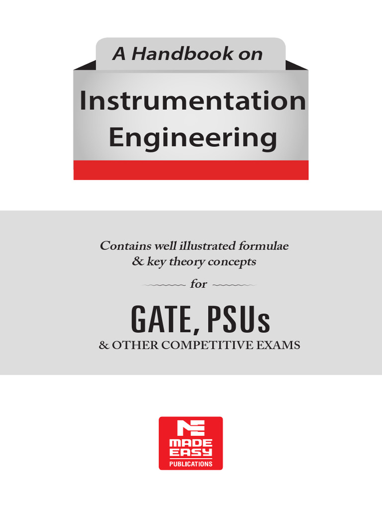 A Handbook On Instrumentation Engineering | PDF | Instrumentation ...