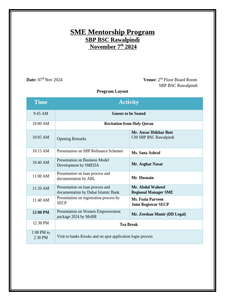 Mentorship Program Outline | PDF