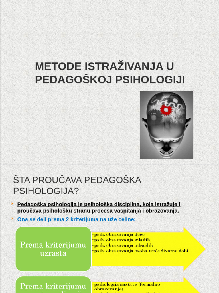 1.metode Istrazivanja U Ped Psi 201516 | PDF