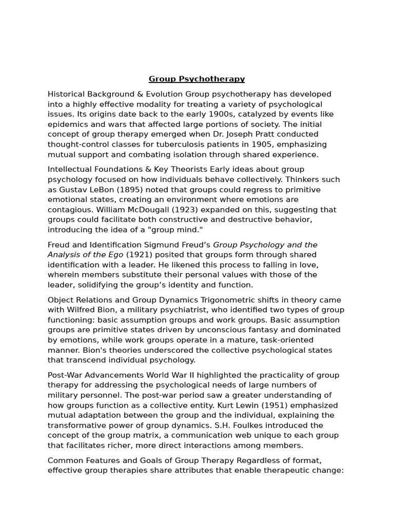 The Ethical Group Psychotherapist | PDF | Psychotherapy | Cognitive ...