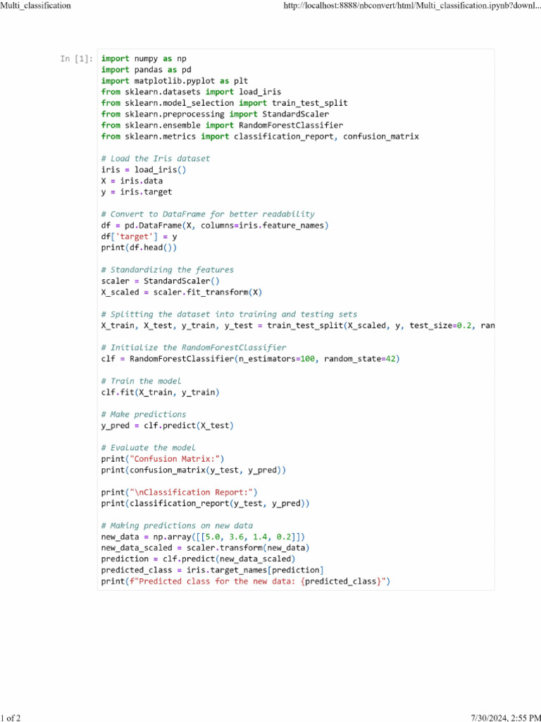 Multi Classification | PDF