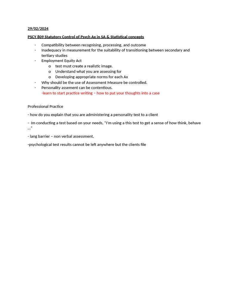 Statutory Control of Psych Ax in SA | PDF